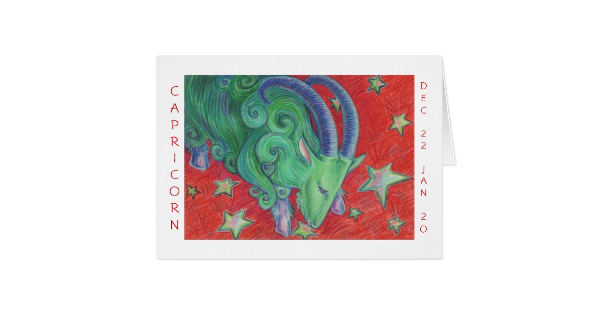 Zodiac Capricorn Happy Birthday Card White Zazzle