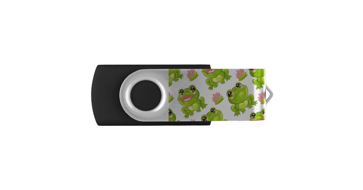Сute cartoon frogs flash drive | Zazzle