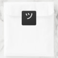 ツ Tsu Japan Kanji Symbol Smile Face Square Sticker | Zazzle