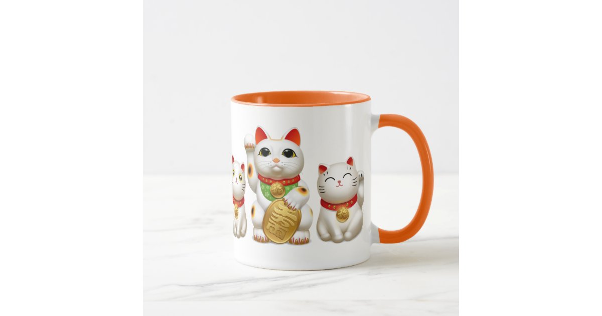 招き猫 maneki neko mug | Zazzle