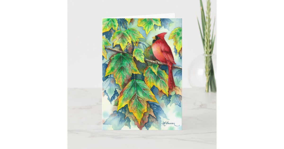 0004 Cardinal Sympathy Card | Zazzle