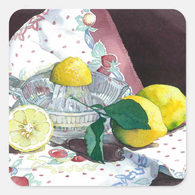 0014 When Life Gives You Lemons Square Sticker | Zazzle