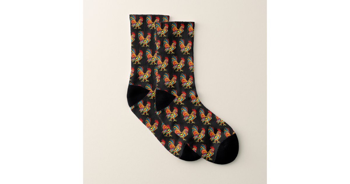 001 - Rooster Socks | Zazzle