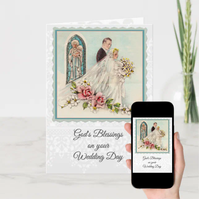 0025 Catholic Wedding Card w/scripture & verse | Zazzle