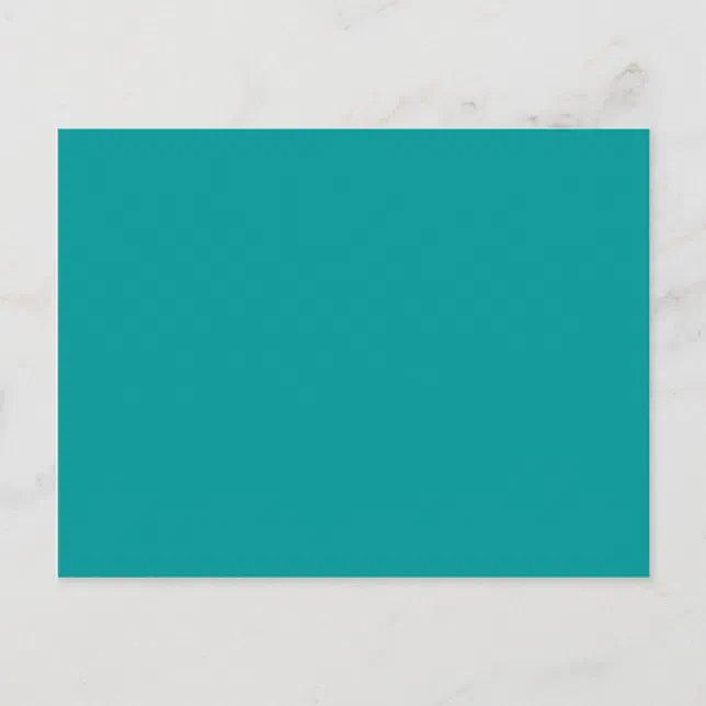 009999 Solid Color Turquoise Background Template Postcard | Zazzle