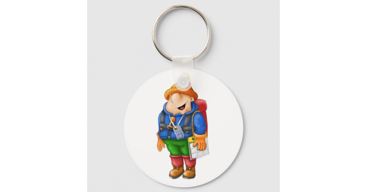 01 Hiker Keychain | Zazzle