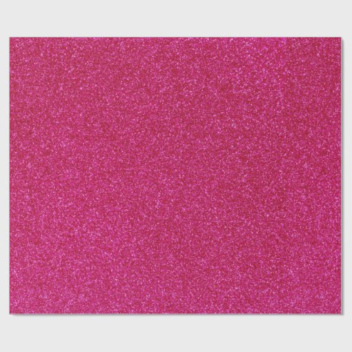 07 Hot Pink Glitter Print Wrapping Paper | Zazzle