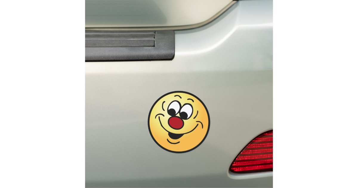 07 Silly Face Emoticon Car Magnet | Zazzle