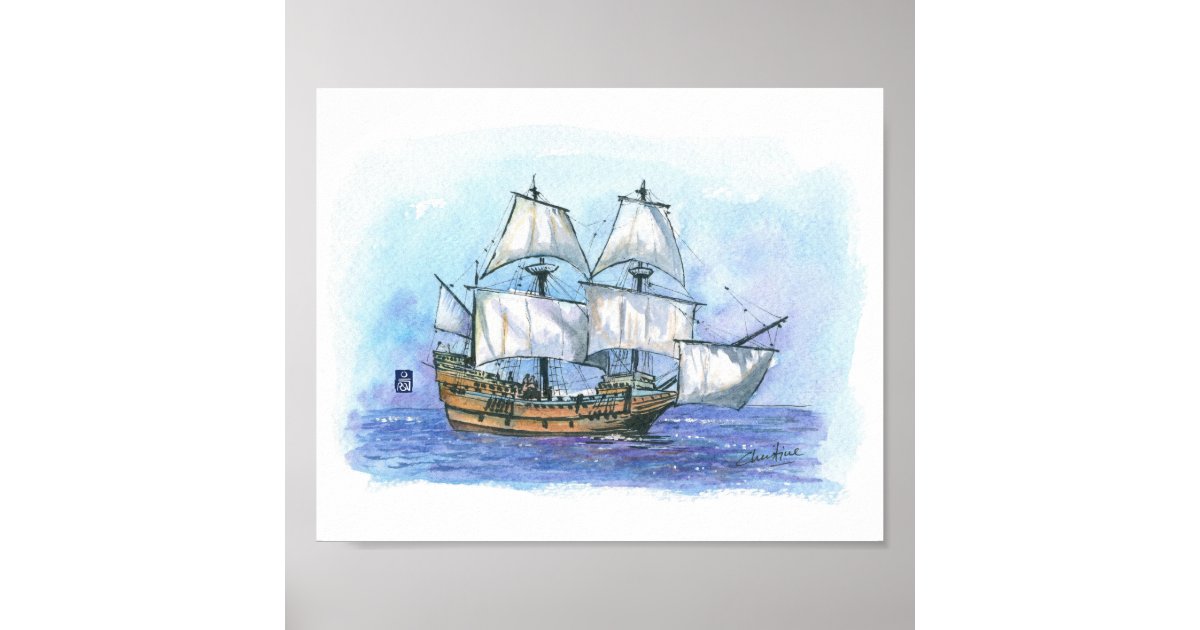 087 - Mayflower II Poster | Zazzle