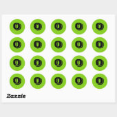0 Small Round Green Number Stickers by Janz | Zazzle