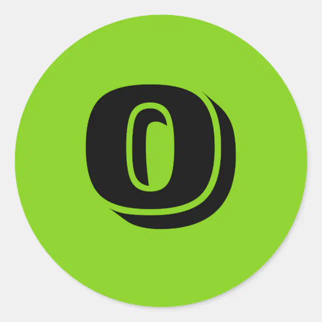 0 Small Round Green Number Stickers by Janz | Zazzle
