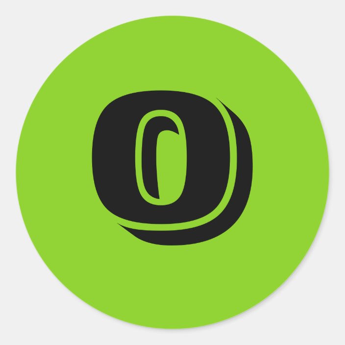 0 Small Round Green Number Stickers by Janz | Zazzle.com