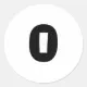 0 Small Round White Number Stickers by Janz | Zazzle
