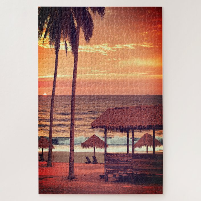 1000 Piece Beach Sunset Jigsaw Puzzle | Zazzle.com