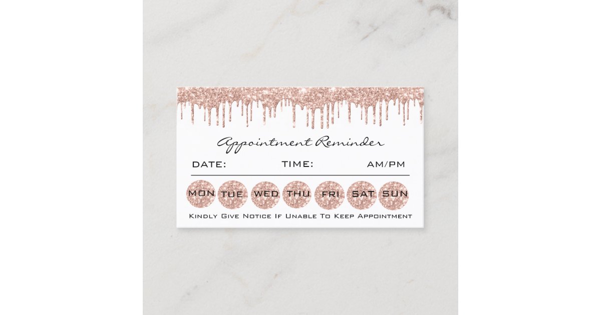 100 Appointment Reminder Cards Makeup Lash LuxRose | Zazzle