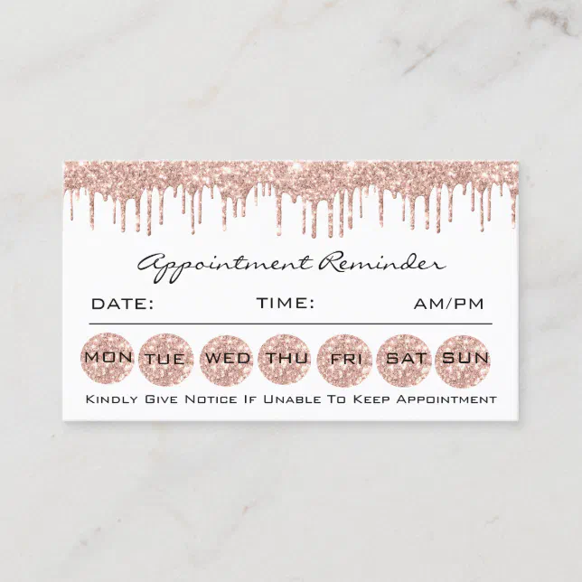 100 Appointment Reminder Cards Makeup Lash LuxRose | Zazzle