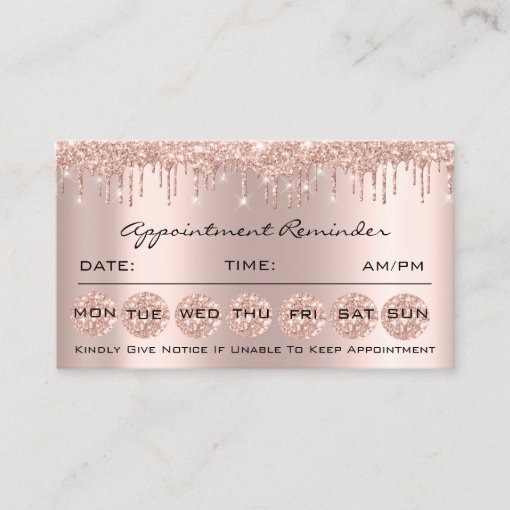 100 Appointment Reminder Cards Makeup Lashes Nails | Zazzle
