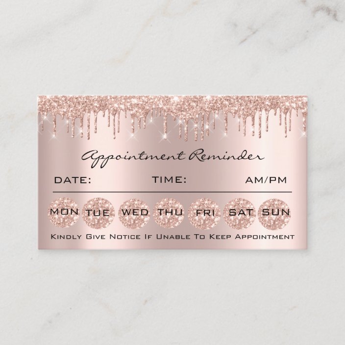 100 Appointment Reminder Cards Makeup Lashes Nails | Zazzle.com