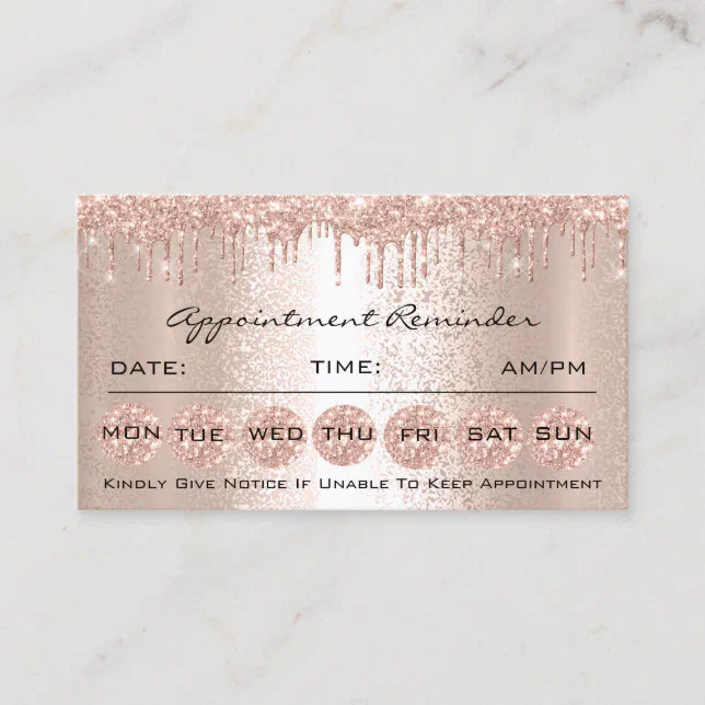 100 Appointment Reminder Cards Makeup Lashes Rose | Zazzle