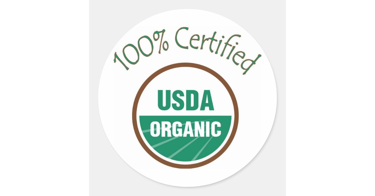 100% Certified USDA Organic Stickers | Zazzle