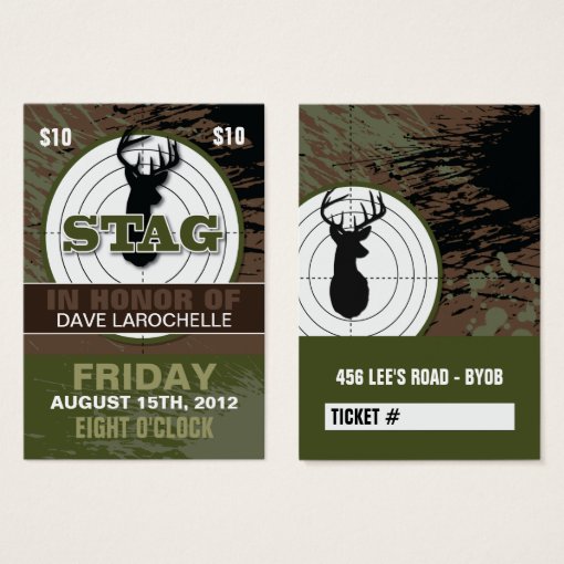 100 Customizable Bachelor / Stag Tickets | Zazzle