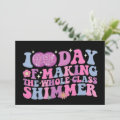 100 Days Of Making The Whole Class Shimmer Disco Invitation | Zazzle