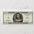 100 Dollar Bill Bachelorette Party Invitation | Zazzle