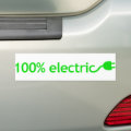 100% Electric Vehicle Bumper Sticker For Your Car | Zazzle