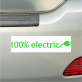 100% Electric Vehicle Car Magnet Bumper Sticker | Zazzle