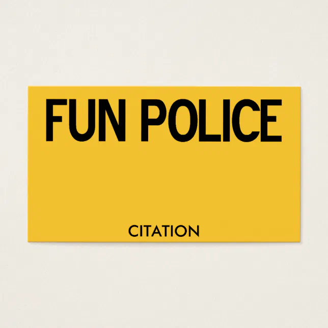 100 Fun Police Citation Business Cards | Zazzle
