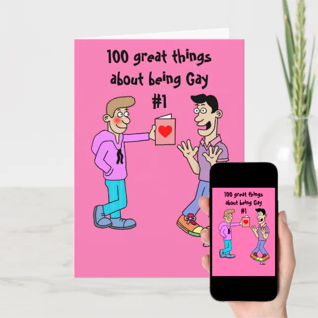 100 great things about being Gay #1 Holiday Card | Zazzle