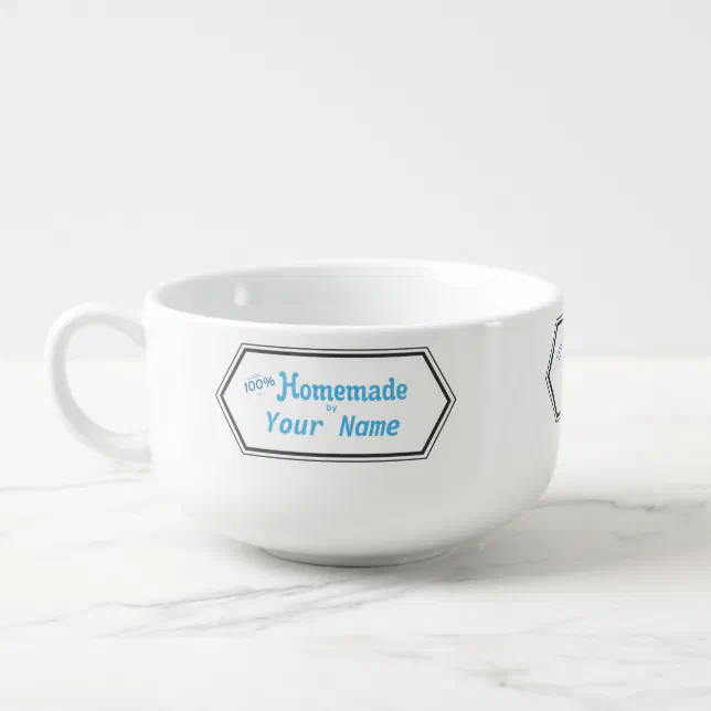 100% Homemade Food Label Soup Mug | Zazzle