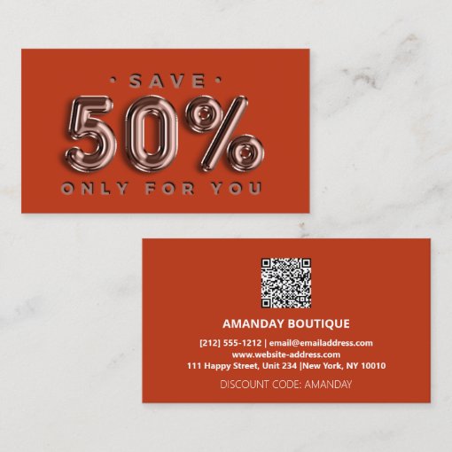 100 INSERT QR CODE 50%OFF DISCOUNT PROFESSIONAL | Zazzle