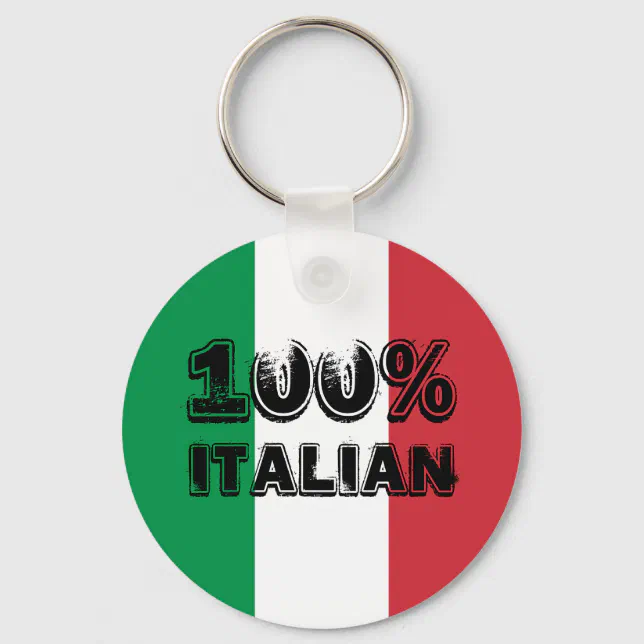 100% Italian Keychain | Zazzle