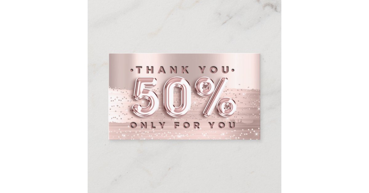 100 Logo Qrcode 50 Off Code Rose Glitter Strokes Business Card Zazzle