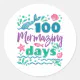 100 Mermazing Days of School Mermaid Classic Round Sticker | Zazzle