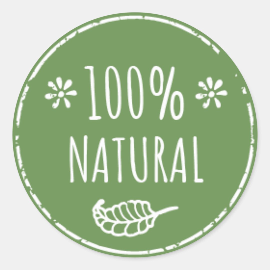 100% Natural Jar Label | Local food label | Zazzle