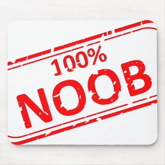 100% Noob Rubber-stamp Mouse Pad | Zazzle.com
