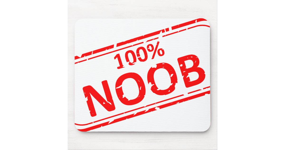 100% Noob Rubber-stamp Mouse Pad | Zazzle