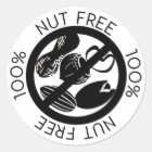 Nut Free Food Craft Business Product Template Classic Round Sticker ...