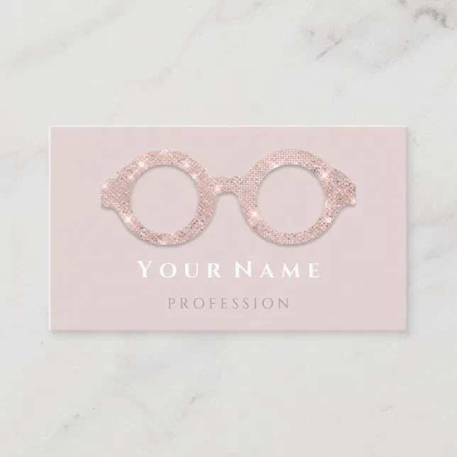 100 Optician Rose Eye Care Optic Glasses Influence Business Card | Zazzle