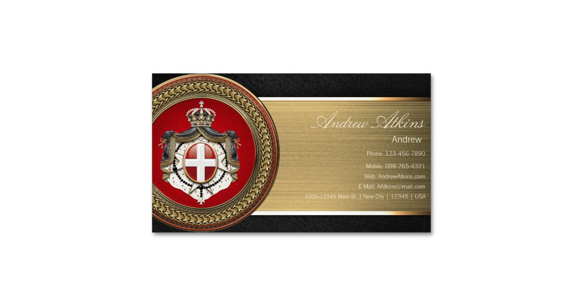[100] Order of Malta - SMOM Coat of Arms Business Card Magnet | Zazzle