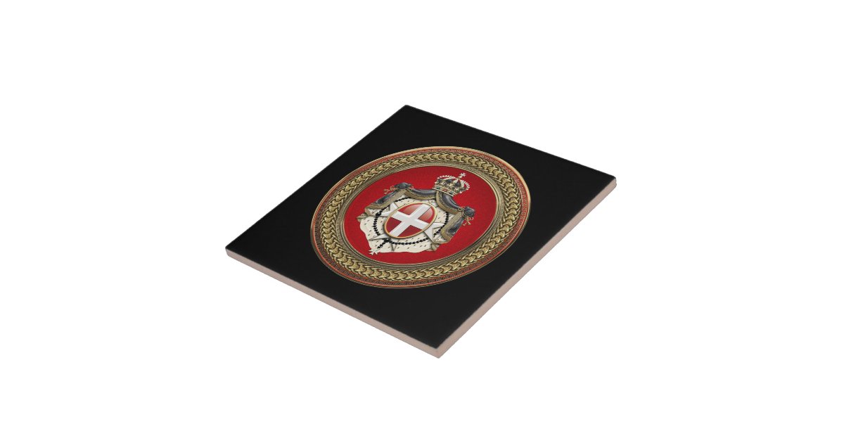 [100] Order of Malta - SMOM Coat of Arms Ceramic Tile | Zazzle