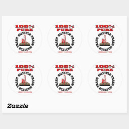 100% Pure Oil Field Trash,Oil Rig Sticker,Oil Classic Round Sticker ...
