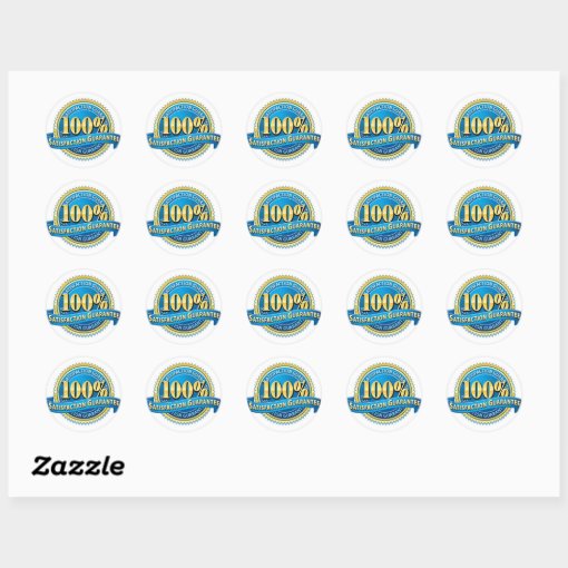 100% Satisfaction Guarantee Stickers | Zazzle