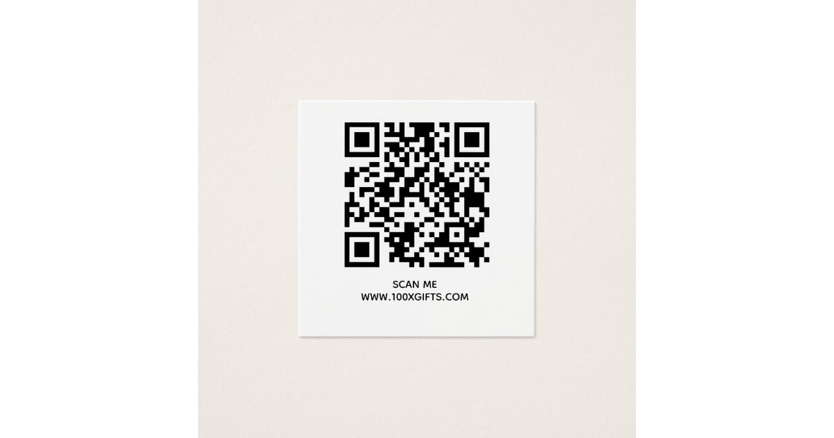 100 X QR CODE SIGN CARDS - USE FREE GENERATOR HERE | Zazzle
