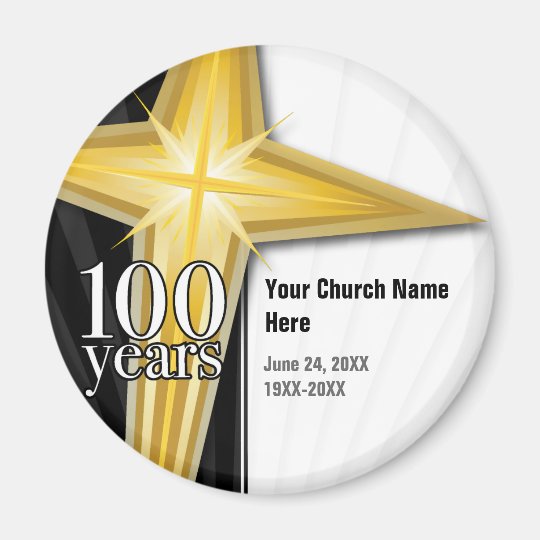 100 Year Church Anniversary Magnet | Zazzle.com