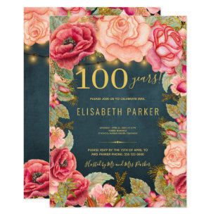 100th Anniversary Invitations | Zazzle