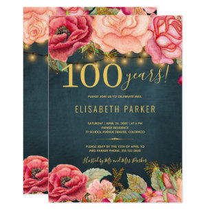 100th Anniversary Invitations | Zazzle