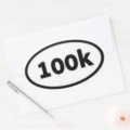 100k oval sticker | Zazzle